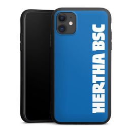 DeinDesign iPhone 11 Handy Premium Silikon H&uuml;lle Handyh&uuml;lle schwarz Case Hertha Bsc Blue Soccer Silikon Premium Case