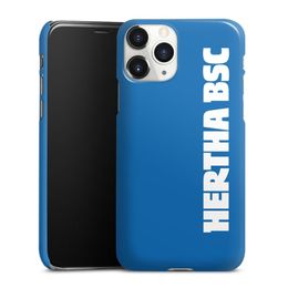 DeinDesign iPhone 11 Pro Handy Premium Case Smartphone Handyh&uuml;lle Schutzh&uuml;lle gl&auml;nzend Soccer Hertha Bsc Blue Premium Case