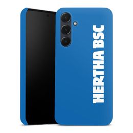 DeinDesign Galaxy A55 5G Handy Premium Case Smartphone Handyh&uuml;lle Schutzh&uuml;lle gl&auml;nzend Blue Hertha Bsc Soccer Premium Case