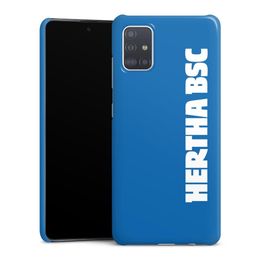DeinDesign Galaxy A51 Handy Premium Case Smartphone Handyh&uuml;lle Schutzh&uuml;lle gl&auml;nzend Blue Hertha Bsc Soccer Premium Case
