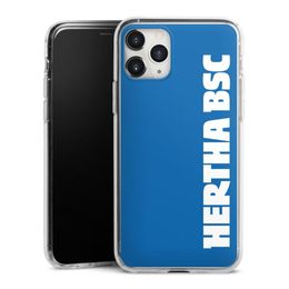 DeinDesign iPhone 11 Pro Max Handy Silikon H&uuml;lle Case transparent Handyh&uuml;lle Blue Hertha Bsc Soccer Silikon Case