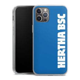 DeinDesign iPhone 12 Pro Max Handy Silikon H&uuml;lle Case transparent Handyh&uuml;lle Blue Hertha Bsc Soccer Silikon Case