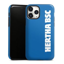 DeinDesign iPhone 11 Pro Handy Panzer Handyh&uuml;lle robuste Outdoor H&uuml;lle Schutzh&uuml;lle gl&auml;nzend Soccer Hertha Bsc Blue Tough Case