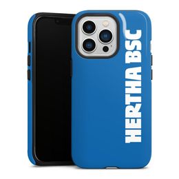 DeinDesign iPhone 13 Pro Handy Panzer Handyh&uuml;lle robuste Outdoor H&uuml;lle Schutzh&uuml;lle gl&auml;nzend Blue Hertha Bsc Soccer Tough Case