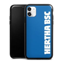DeinDesign iPhone 11 Handy Silikon H&uuml;lle Case schwarz Handyh&uuml;lle Hertha Bsc Blue Soccer