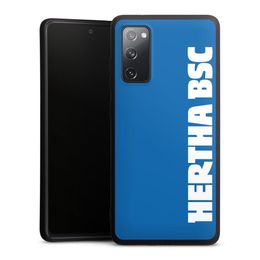 DeinDesign Galaxy S20 FE Handy Premium Silikon H&uuml;lle Handyh&uuml;lle schwarz Case Hertha Bsc Blue Soccer Silikon Premium Case