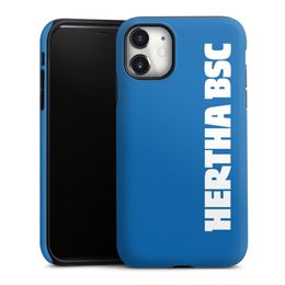 DeinDesign iPhone 11 Handy Panzer Handyh&uuml;lle robuste Outdoor H&uuml;lle Schutzh&uuml;lle matt Soccer Hertha Bsc Blue Tough Case