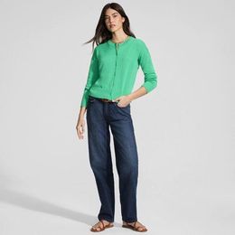 LANDS' END Soft Denim Relaxte Straight Fit Jeans Mid Waist, Damen,  Blau, Elasthan/Baumwoll-Mischung, by Lands' End
