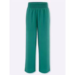 WITT Damen Schlupfhose mit gesmoktem Bund, gr&uuml;n, Gr&ouml;&szlig;e 56