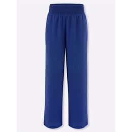WITT Damen Schlupfhose mit gesmoktem Bund, royalblau, Gr&ouml;&szlig;e 40