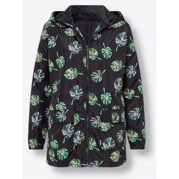 WITT Damen Regenjacke mit Innenfutter, schwarz-bedruckt, Gr&ouml;&szlig;e 54