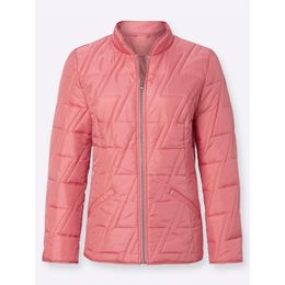 WITT Damen Steppjacke mit Zick-Zack-Muster, flamingo, Gr&ouml;&szlig;e 54