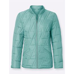 WITT Damen Steppjacke mit Zick-Zack-Muster, mint, Gr&ouml;&szlig;e 42