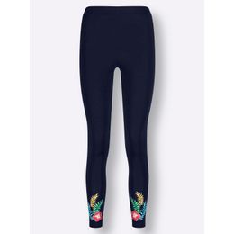 WITT Damen Shirt und Leggings in Baumwoll-Qualit&auml;t, marine-t&uuml;rkis-bedruckt, Gr&ouml;&szlig;e 44