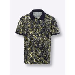 WITT Herren Poloshirt mit Palmen-Print, marine-bedruckt, Gr&ouml;&szlig;e 52/54