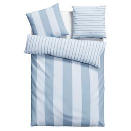 Bettw&auml;sche OTTO HOME "Sari", blau, B/L: 200cm x 200cm, 1 Stk., 2 Stk., Flanell, B/L: 80cm x 80cm & 80cm x 80cm, 3, Flanell, Obermaterial: 100% Baumwolle, Bettw&auml;sche, Bettw&auml;sche, in verschiedenen Qualit&auml;ten, moderne Bettw&auml;sche mit Streifen