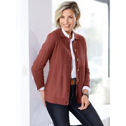 Strickjacke Classic Basics, Damen, Gr. 38, rotbraun, 100% Polyacryl, unifarben, Strickjacken Strickjacke