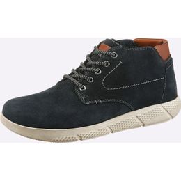 Stiefelette, Herren, Gr. 40, marine, Glattleder, Leder, Veloursleder, Schuhe Stiefelette