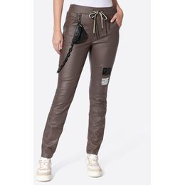 Webhose Heine, Damen, Gr. 36, Normalgr&ouml;&szlig;en, schoko, 76% Viskose, 21% Polyamid, 3% Elasthan, unifarben, Hosen