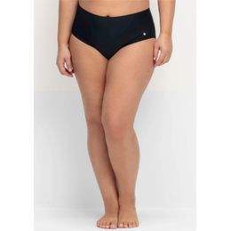 Bikini-Hose sheego, Damen, Gr. 42, Normalgr&ouml;&szlig;en, blau (tiefblau), Polyamid, Badehosen Bikini-Hose
