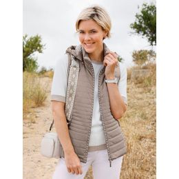 Steppweste Casual Looks, Damen, Gr. 44, taupe, 100% Polyester, Wattierung:100% Polyester, unifarben, Westen Steppweste