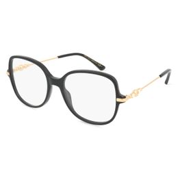 Jimmy Choo JC356 Brille Damen | Fassung: Vollrand, Quadratisch, Schwarz Gold