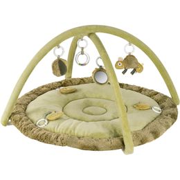 babyFEHN Spielbogen FEHN "Lazy, Crazy & Pink, Cham&auml;leon, 3-D-Activity-Decke", gr&uuml;n (khaki), Spielb&ouml;gen, Baby, Flauschstoff, Pl&uuml;sch, Polyester, Softvelours, mit 5 abnehmbaren Spielzeugen