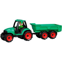 Spielzeug-Traktor LENA "Truckies", bunt, Spielzeugfahrzeuge, KinderB:10cm H:12cm T:37cm, mit Anh&auml;nger; inklusive Spielfigur; Made in Europe, B:10cm H:12cm T:37cm