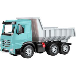 Spielzeug-Kipper LENA "GIGA TRUCKS Muldenkipper Mercedes-Benz Arocs, petrol", blau (petrol), Spielzeugfahrzeuge, KinderT:67cm, Made in Europe, T:67cm