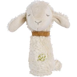 babyFEHN Rassel FEHN "fehnNATUR, Stabrassel Schaf", beige (ecru), Greifspielzeug, BabyB:11cm H:15cm, Nicki, Pl&uuml;sch, B:11cm H:15cm