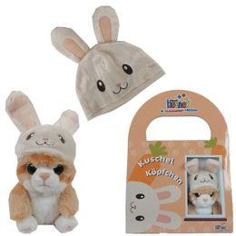 Kuscheltier Heunec "Katze 13 cm mit Hasenm&uuml;tze", beige, Pl&uuml;schfiguren, KinderH:13cm, Polyester, Kuscheltier, H:13cm