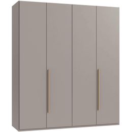 Dreht&uuml;renschrank wimex "Kleiderschrank London, in den Breiten 180cm, 225cm oder 270cm", beige (saharagrau, griffe artisan eiche nachbildung), B:180cm H:208cm T:58cm, Holzwerkstoff, Schr&auml;nke, Dreht&uuml;renschrank, wahlweise mit Basic- oder Premium-Ausstattung erh&auml;ltlich