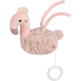 babyFEHN Spieluhr FEHN "Lazy, Crazy & Pink, Flamingo", rosa (rose), Spieluhren, BabyB:13,9cm H:14,5cm L:8,8cm, Pl&uuml;sch, Softvelours, B:13,9cm H:14,5cm L:8,8cm