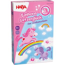 Spiel Haba "Einhorn Glitzergl&uuml;ck Wolkenschatz", pink (bunt), Spiele, Kinder, Holz, Kunststoff, Pappe, Made in Germany