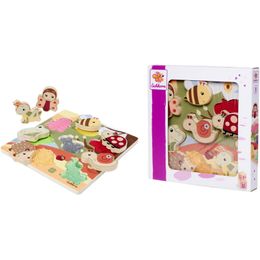 Steckpuzzle Eichhorn "F&uuml;hlpuzzle mit Stoff", bunt, Puzzles, KinderB:77cm T:77cm, Holz, B:77cm T:77cm