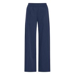 Stoffhose Ichi "Casual Hose IHHALLY", Damen, Gr. 38, N-Gr, blau (navy blazer), Obermaterial: 97% Polyester PES. 3% Viskose CV., Hosen Stoffhose