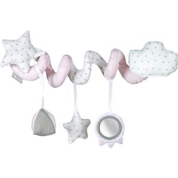 Greifspielzeug Roba "Activtiy Spirale Kleine Wolke, rosa", rosa (rosa, wei&szlig;), Greifspielzeug, KinderL:58cm, Baumwolle, L:58cm