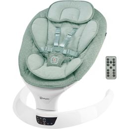 Babywippe BABYGO "Swing", Baby, gr&uuml;n (salbei), Aluminium, Polyester, Babywippen, mit Fernbedienung, Musik, Schaukelfunktion