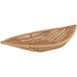 Brotkorb APS "Korb in Schiffchenform &bdquo;COVE&ldquo;, 30 x 15 cm, H&ouml;he 5 cm", beige, B:15cm H:5cm L:30cm &Oslash;:15cm, Polyprophylen (PP), Lebensmittelaufbewahrungsbeh&auml;lter, Brotkorb