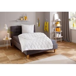 Microfaserbettdecke OTTO HOME "Mondschein, Bettdecke 135x200 cm, 155x220 cm, 200x200 cm", wei&szlig;, B:200cm L:200cm, Bezug: 100% Polyester. F&uuml;llung: 100% Polyester, Bettdecken, Microfaserbettdecke, Bettdecken, Sommer, Winter; allergiker geeignet (Hausstauballergiker)