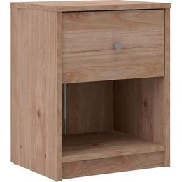 Nachtkommode Home Affaire "May, Nachttisch, Nachtschrank, Beistelltisch", beige (natur), B:37,9cm H:48,4cm T:30,1cm, Holzwerkstoff, Sideboards, mit 1 Schublade und einem offenen Fach, Breite 38 cm, H&ouml;he 48 cm