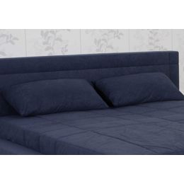 Dekokissen, blau (blau, unifarben), B:40cm L:80cm, Polyester, Westfalia Schlafkomfort, Dekokissen_Sitzkissen_Kissenh&uuml;llen, (2 Stck.)