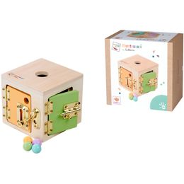 Motorikw&uuml;rfel Eichhorn "Montessori Lernw&uuml;rfel", natur, bunt, Motorikspielzeug, BabyB:12cm H:12cm T:12cm, Holz, B:12cm H:12cm T:12cm