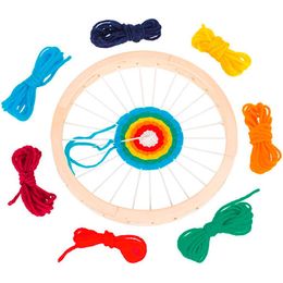 Kreativset goki "Webrahmen rund 18 cm", natur, Kreativsets, KinderH:1,8cm &Oslash;:18cm, Holz, H:1,8cm &Oslash;:18cm