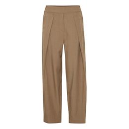 Stoffhose B.Young "Casual Hose BYMMIDDE", Damen, Gr. 38, N-Gr, braun (walnut melange), Obermaterial: 100% Polyester PES., Hosen Stoffhose