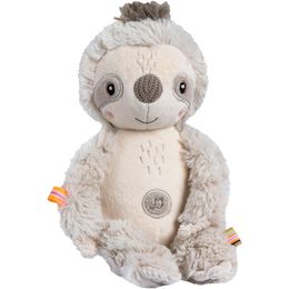 babyFEHN Kuscheltier FEHN "Lazy, Crazy & Pink, Einschlafhilfe Faultier", grau (grau, beige), Pl&uuml;schfiguren, KinderB:8,5cm H:9,6cm L:27cm, Nickipl&uuml;sch, Pl&uuml;sch, Softvelour, Kuscheltier, B:8,5cm H:9,6cm L:27cm