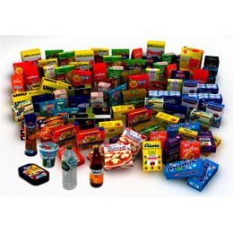Kaufladensortiment Tanner "Einkaufs-Set 95tlg. mit vielen verschiedenen Markenminiaturen", bunt, Kaufladensortimente, Kinder, Kunststoff, Pappe