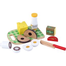Spiellebensmittel Tanner "Brotzeit mit Zubeh&ouml;r", bunt, Kaufladensortimente, Kinder, Holz