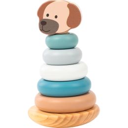 Stapelspielzeug Sterntaler "Hund Lucky Stapelturm Holz", bunt, Stapelspielzeug, BabyH:13cm &Oslash;:7cm, Holz, H:13cm &Oslash;:7cm