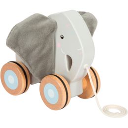 Nachziehspielzeug Small Foot "Nachziehtier Elefant", bunt, Nachziehspielzeug, BabyB:8,5cm H:14cm L:15cm, Holz, B:8,5cm H:14cm L:15cm